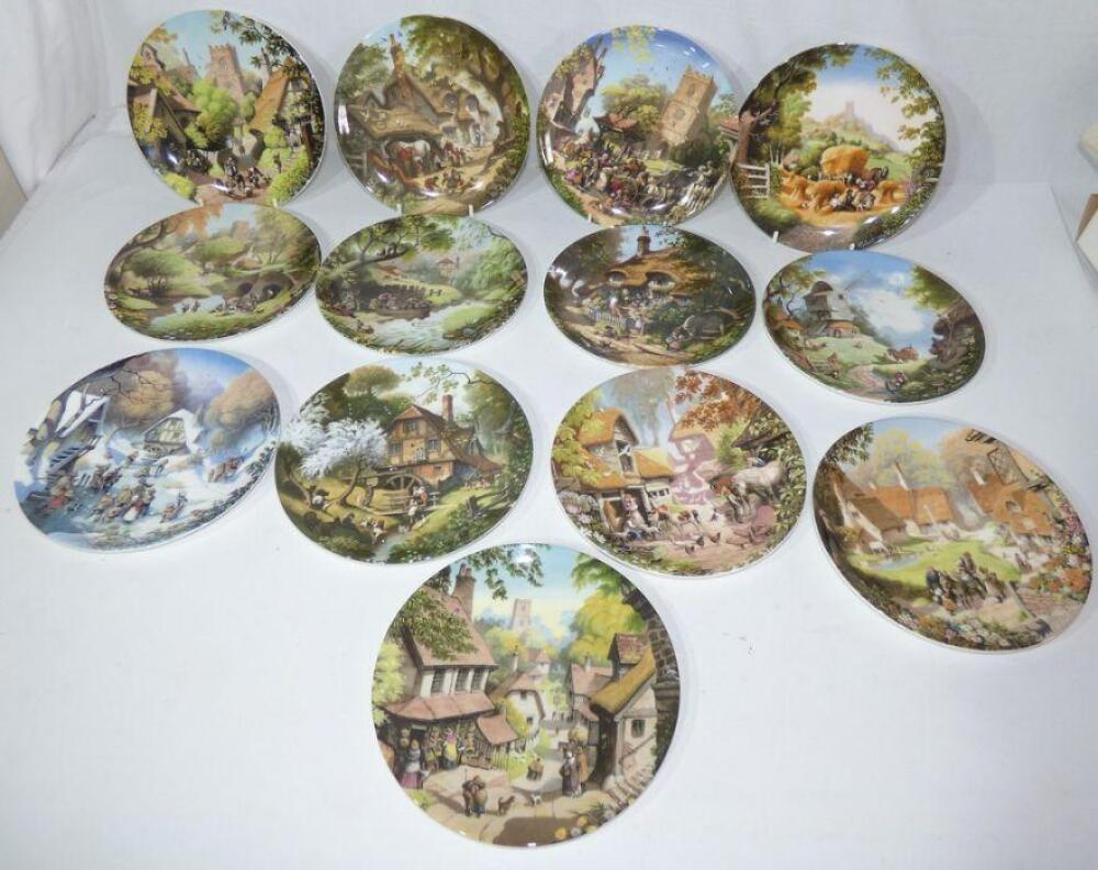 13 collector's plates , of the tale of a country village , commissioned ...