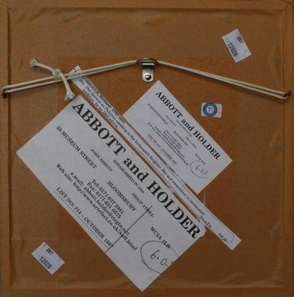Richard Corbould (1757-1831) Don Quixote on Dulcinea speaking to the ...