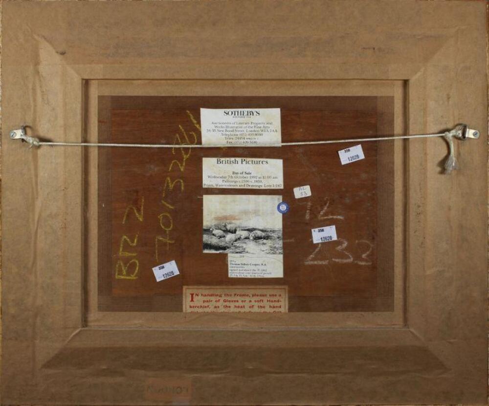 Thomas Sidney Cooper RA (British 1803-1902) Sheep resting. Watercolour ...