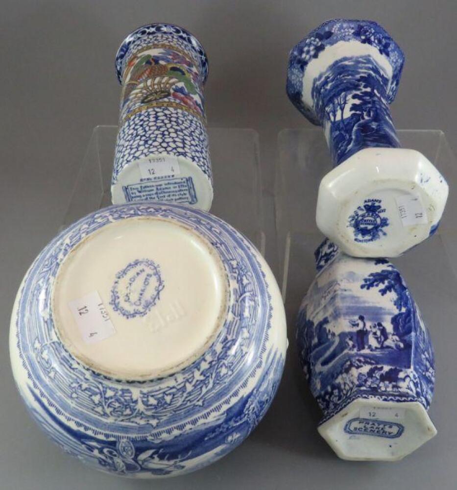A group of early twentieth century blue and white transfer-printed ...