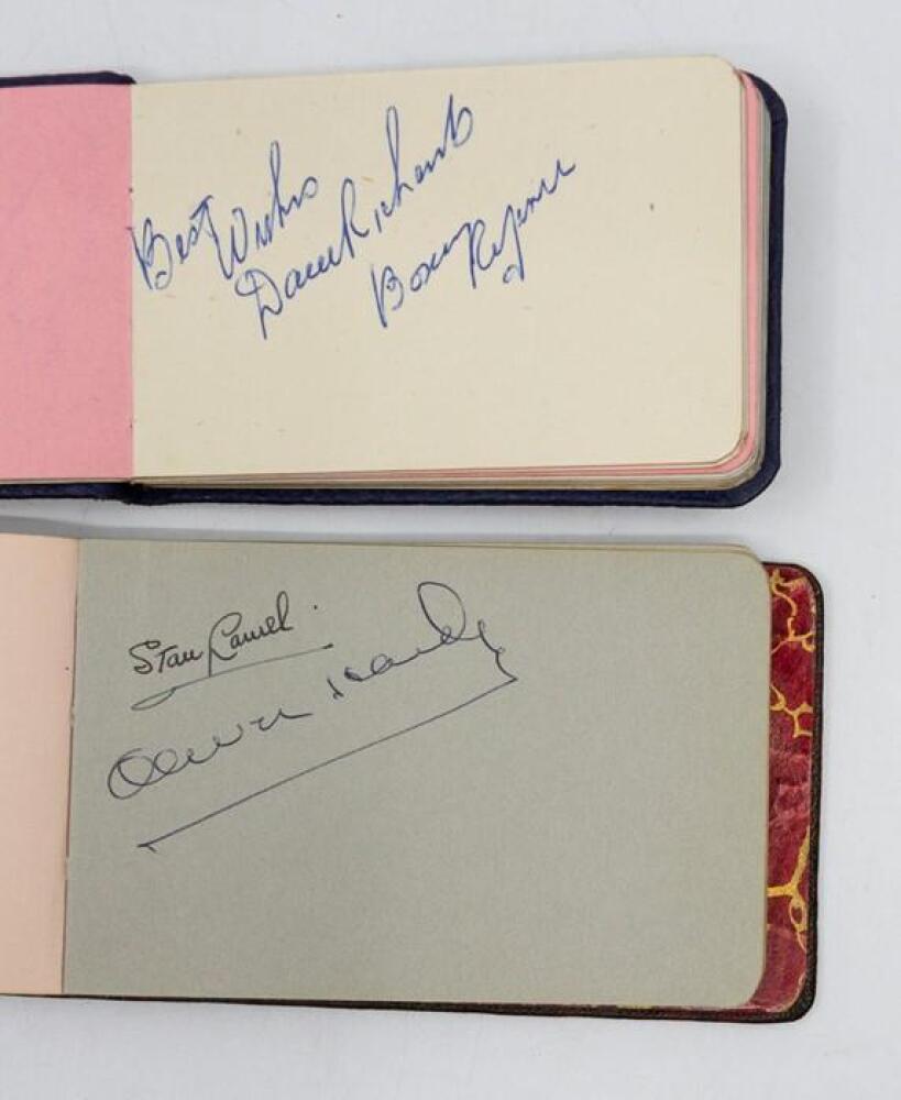 Laurel & Hardy. Autograph album featuring the signatures of Stan Laurel ...