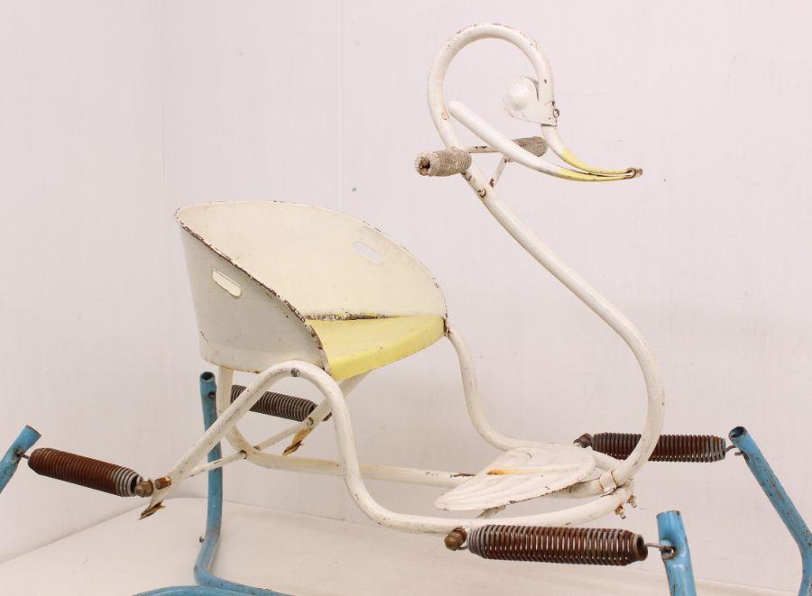 Mobo: A Mobo, Rocking Swan, on sprung rocker, in original paint. Some ...