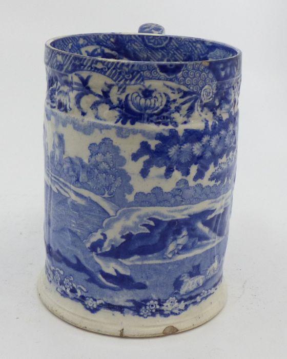 An early 19th century Swansea Cambrian pottery pearlware mug , with ...