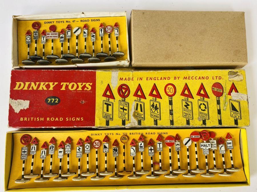Dinky Toys Road Sign Sets - To Include: No. 772 British Road Signs, No ...