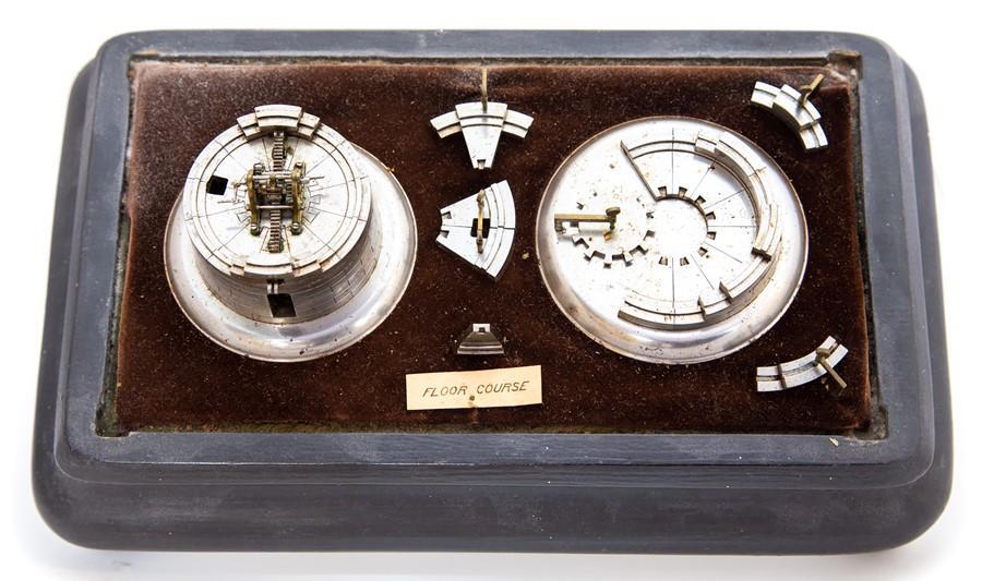 Two late Victorian metal work models with certificates awarded at the ...