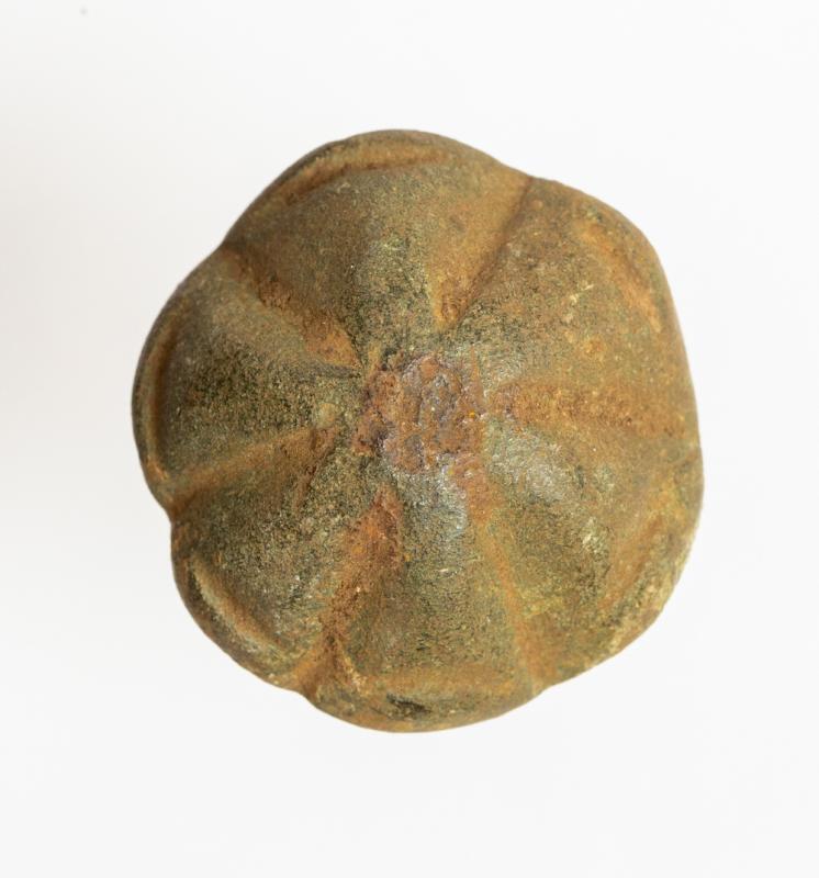 A complete cast copper-alloy dagger or sword pommel of Late Medieval to ...