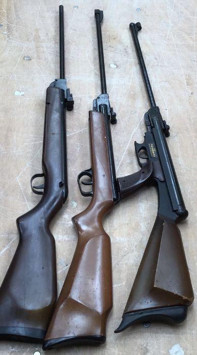 Three air rifles, Webley Hawk Mk3. A.S.I Rangemaster & a A.S.I ...