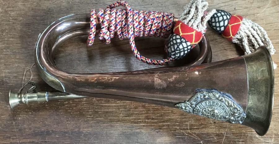 WW1 period Military bugle for the Argyll & Sutherland Highlanders with ...