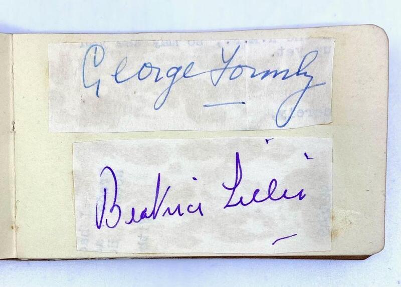 Autograph album, 1930s, featuring George Formby; Alastair Sim; Rex ...