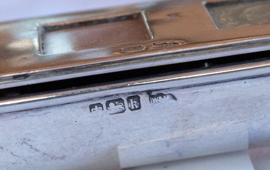 An Edward VII silver triple compartment Stamp Box, on ball feet ...