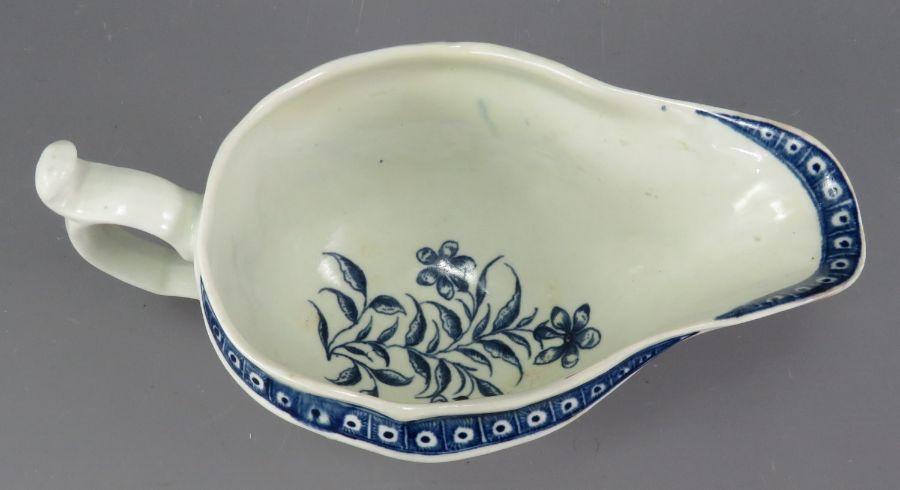 A late eighteenth century blue and white transfer-printed Worcester ...