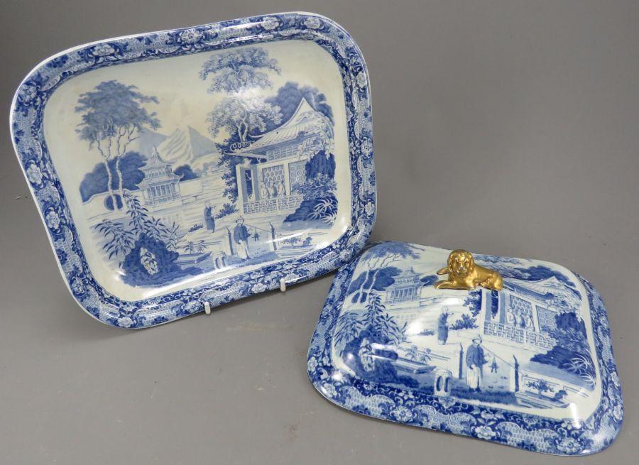 An early nineteenth century blue and white transfer-printed C J Mason ...