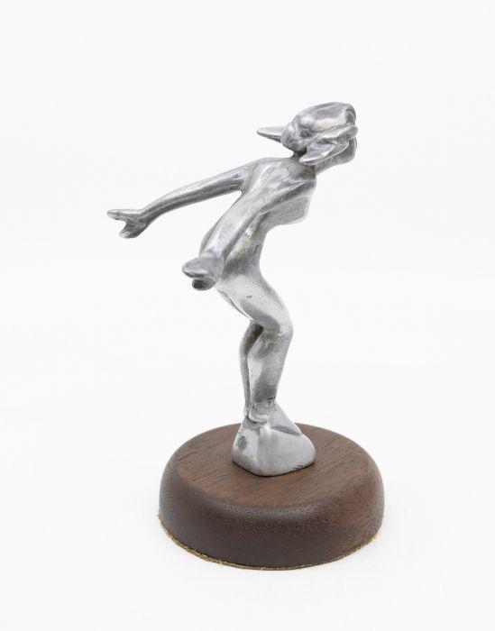 A 1920/1930's metal 'Speed Nymph' car mascot, as a nude lady, diving ...