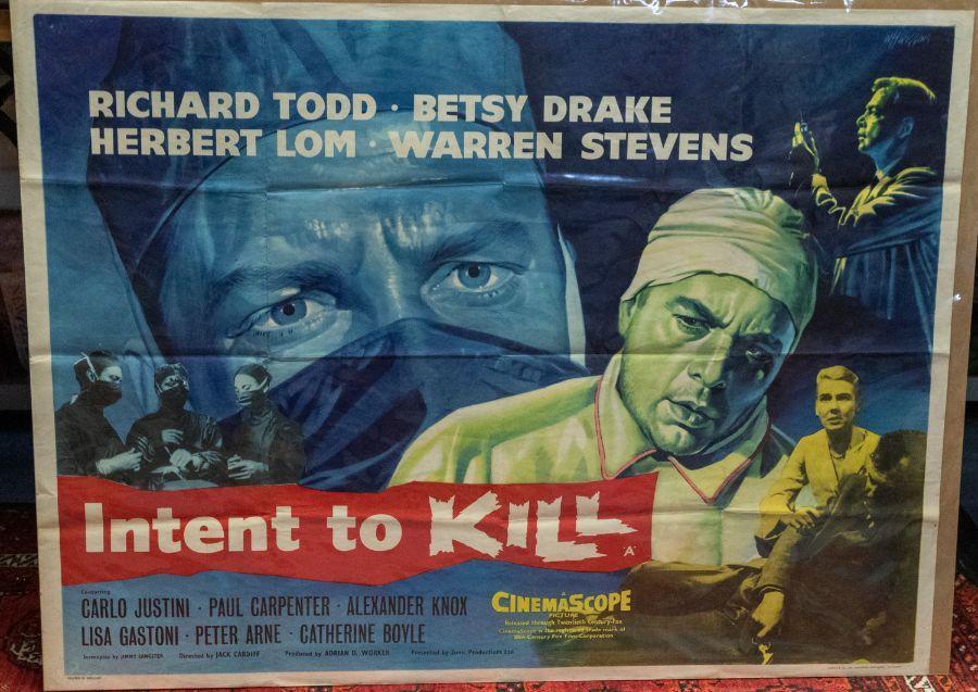 INTENT TO KILL - UK original Film Poster - 30 x 40 c1958 Starring ...