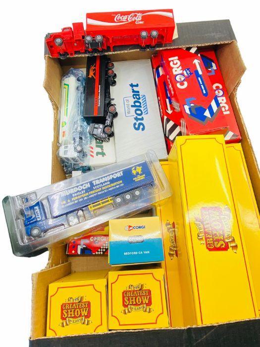 A collection of modern die cast vehicles - To include: Corgi Toys HGV ...