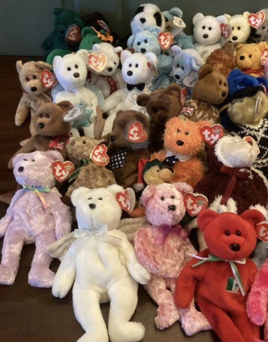 TY beanie baby doll toys vintage bears-a very Large collection of bears ...