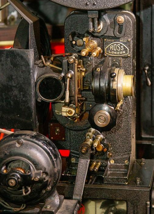 A Ross GC1 35mm movie projector on Simplex stand, RCA 903 sound head ...