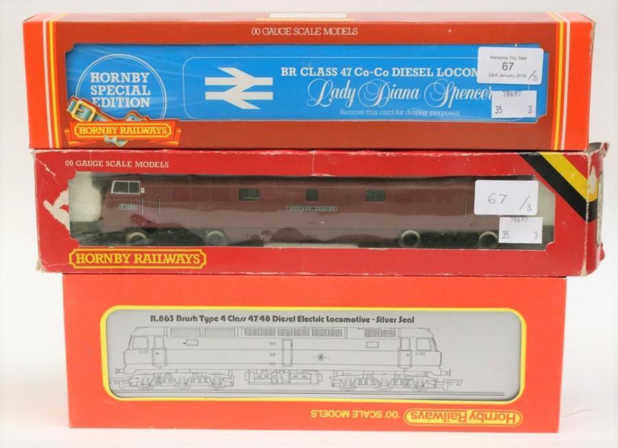 Hornby: A collection of three boxed Hornby Railways, diesel locomotives ...