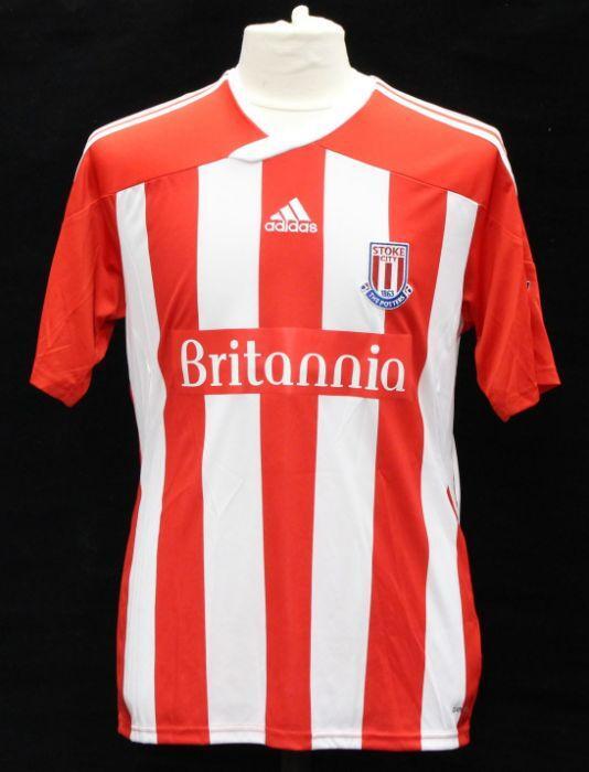 Stoke City: A Stoke City home football shirt, match worn in the game ...