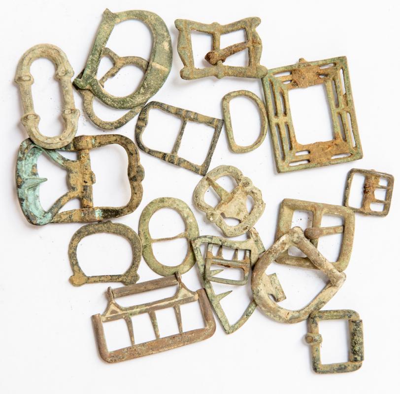 A mixed lot of various buckles, dating from the Post-Medieval to Modern ...
