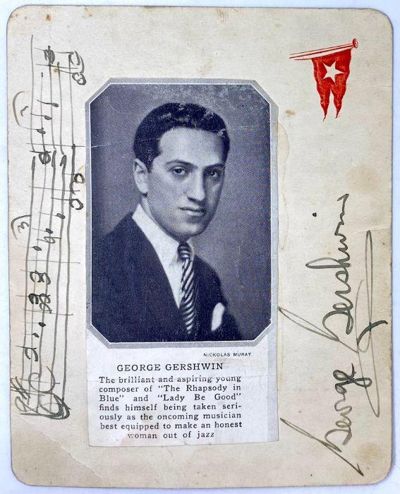 George Gershwin (American, 1898-1937). Autograph musical quotation ...