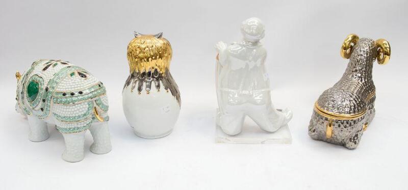 A collection of Three San Marco Italian Porcelain figures comprising of ...