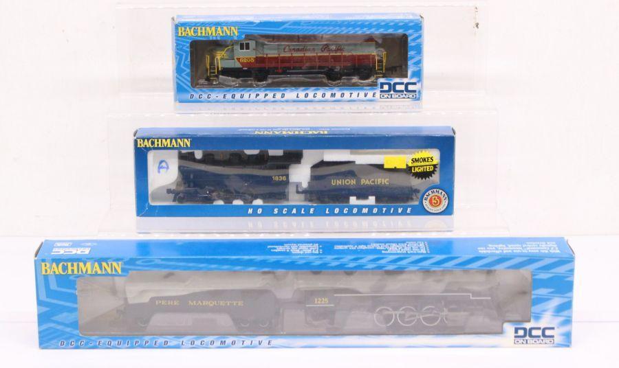 Bachmann: A collection of three boxed Bachmann, OO Gauge locomotives to ...