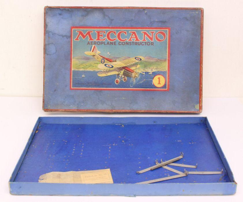 Meccano: A boxed Meccano, Aeroplane Constructor Set No. 1, blue and ...