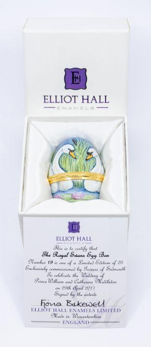 Elliot Hall: 'The Royal Swans Egg Box' limited edition enamel 19/25 ...