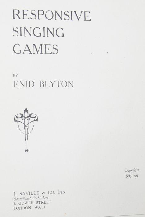 Blyton, Enid. Responsive Singing Games, 20pp large 4to booklet ...