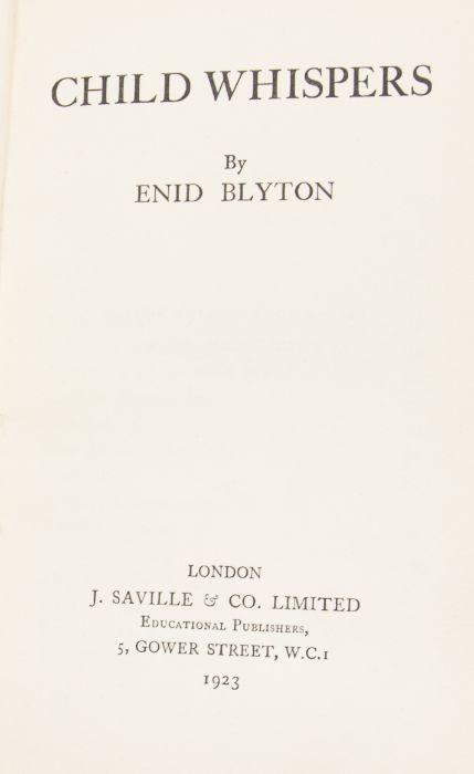 Blyton, Enid. Child Whispers, dustwrapper illustrated by Phyllis Chase ...