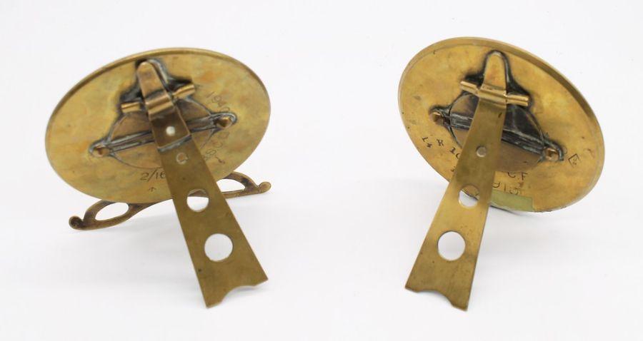 A mixed collection of Trench art related items including a pair of WW1 ...