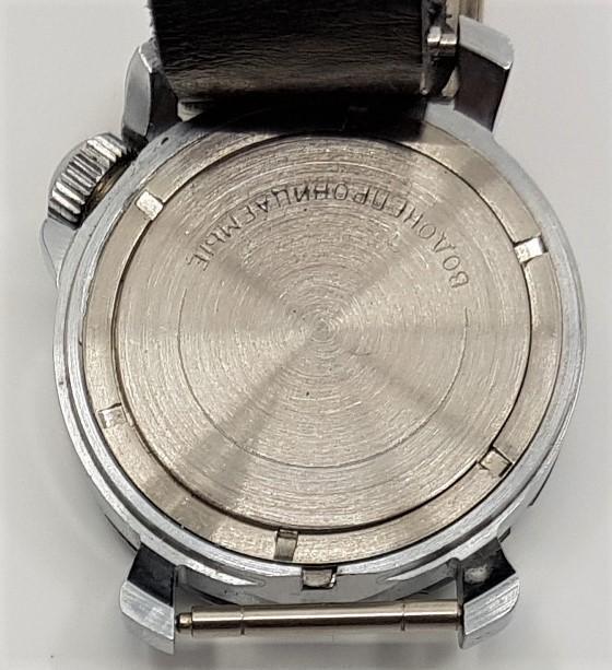 A vintage Russian Vostok Boktok stainless steel Military wrist watch, manual movement, having ...