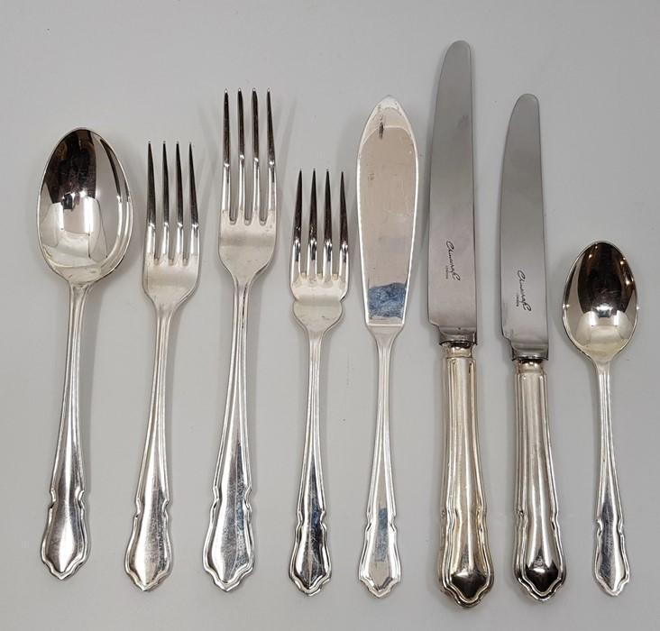 A Chinacraft Dubarry pattern silver plated cutlery service, comprising ...