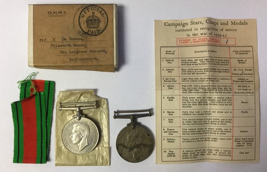 WW2 British Defence Medal in box of issue complete with ribbon and slip ...