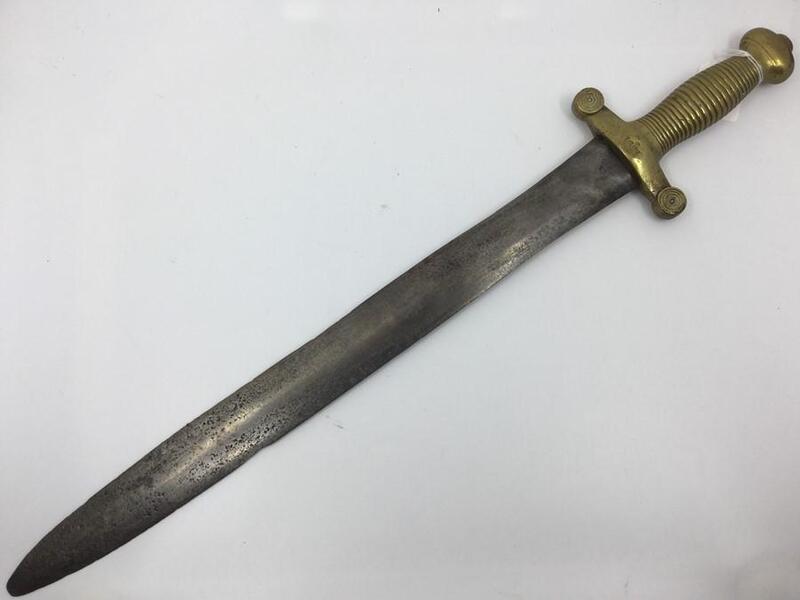 French 1816 pattern Artillery Short Sword. 45cm long double edged blade ...