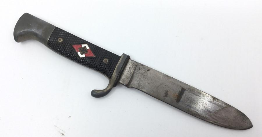 WW2 Third Reich Hitler Jugend Hitler Youth Knife. 125mm long single ...