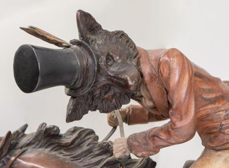 Rachel Talbot (b.1980 Staffordshire) A Backward Glance (Fox and horse ...