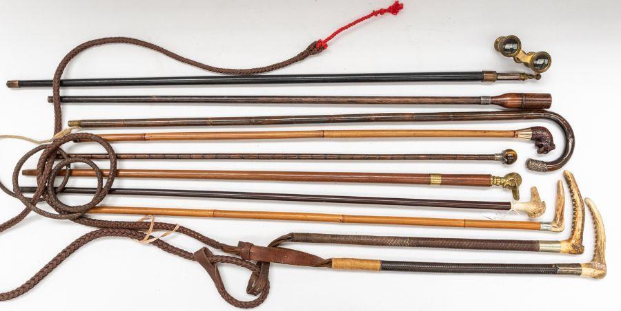 An early 20th Century Gentleman's walking cane with silver feral and ...