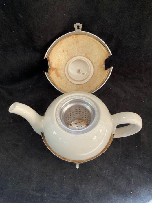 1930's PBB Everhot insulated Ceramic and chrome Tea pot patent 523942 ...