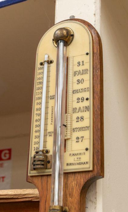 A Philip Harris & Co Ltd of Birmingham stick barometer, possibly mid ...