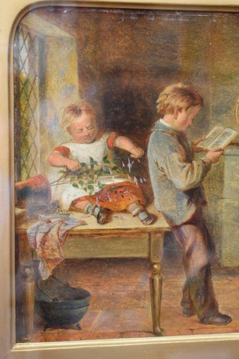 Samuel Baldwin (1843-1858) - An oil painting of children, one child ...