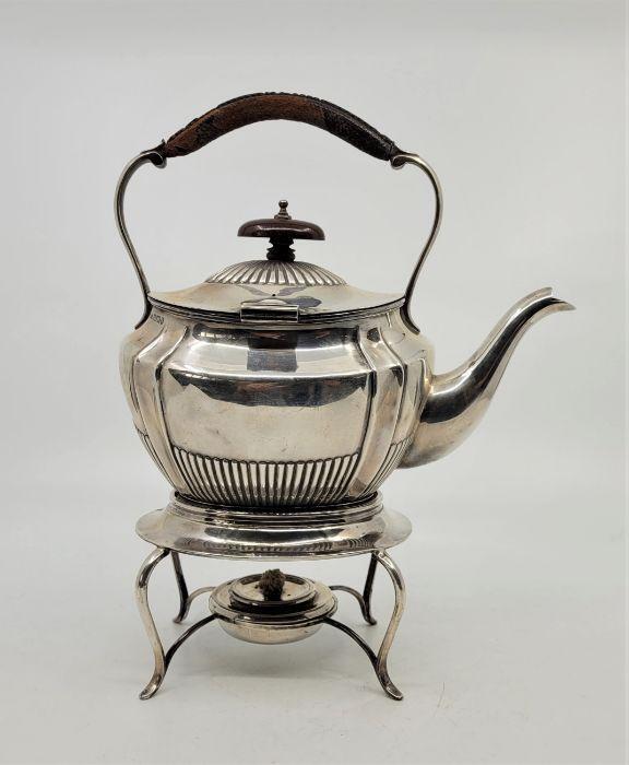 A Victorian silver spirit kettle on stand, by Henry Stratford ...