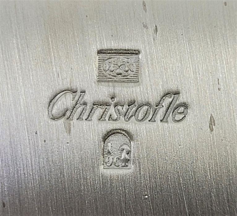 A Christofle Vertigo silver plated twin handled champagne bucket ...