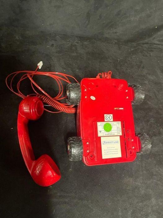 Direct Line Retro/vintage Red telephone on wheels. untested.