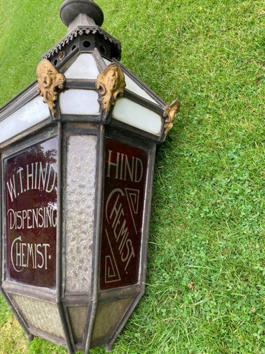 Victorian Gas Light shade, in fabulous condition from the Chemists W ...