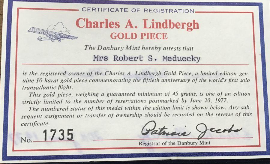 Three Commemorative gold Medallic Issues of two 10ct and one smaller ...