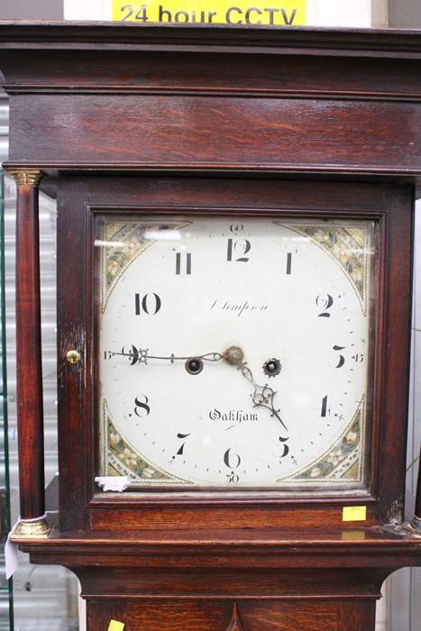 A George III oak 30 hour longcase clock, by Sampson, Oakham
