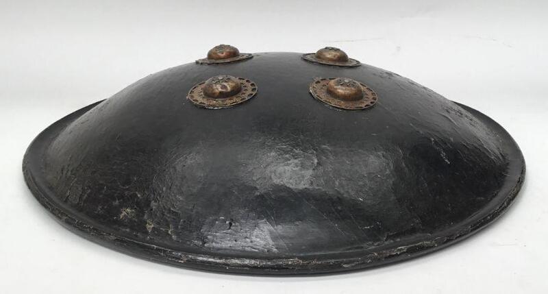 A late 18th / early 19th century Indo-Persian Dhal shield. Convex ...