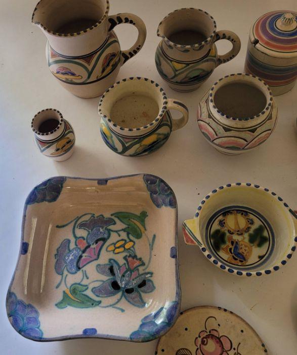 Large collection of Honiton pottery , to include vases , jugs ...